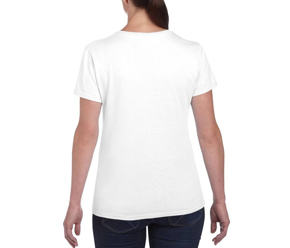 GILDAN GN182 - Tee-shirt col rond 180 femme - Blanc | Wordans France